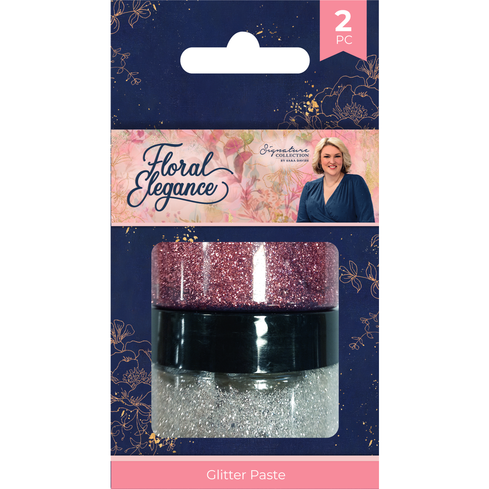 Floral Elegance Glitter Paste 2x30ml (S-FE-GLIPA) - Craftlines B.V.