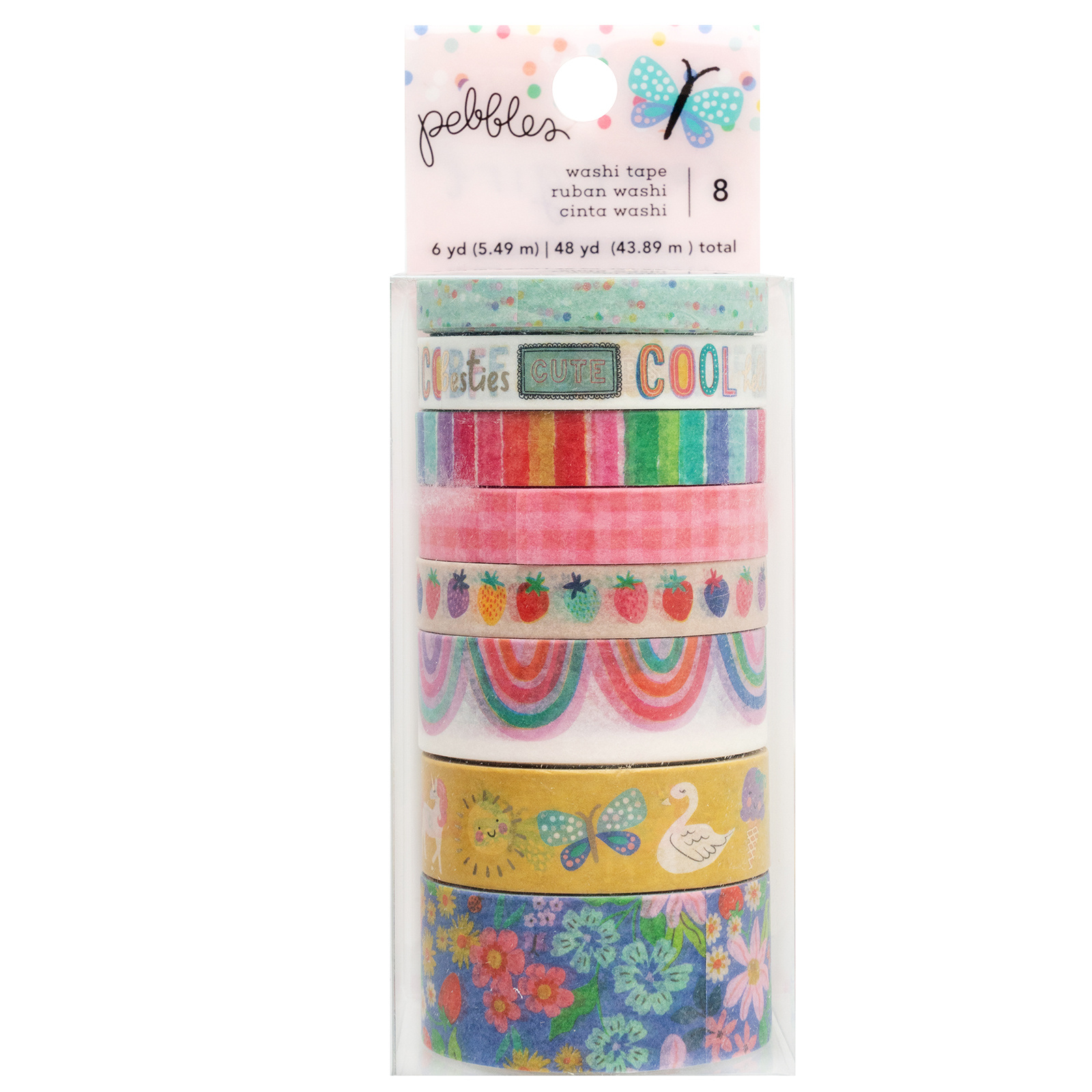Pebbles Cool Girl Washi Tape Spools Gold Foil (8pcs) (34027668 ...