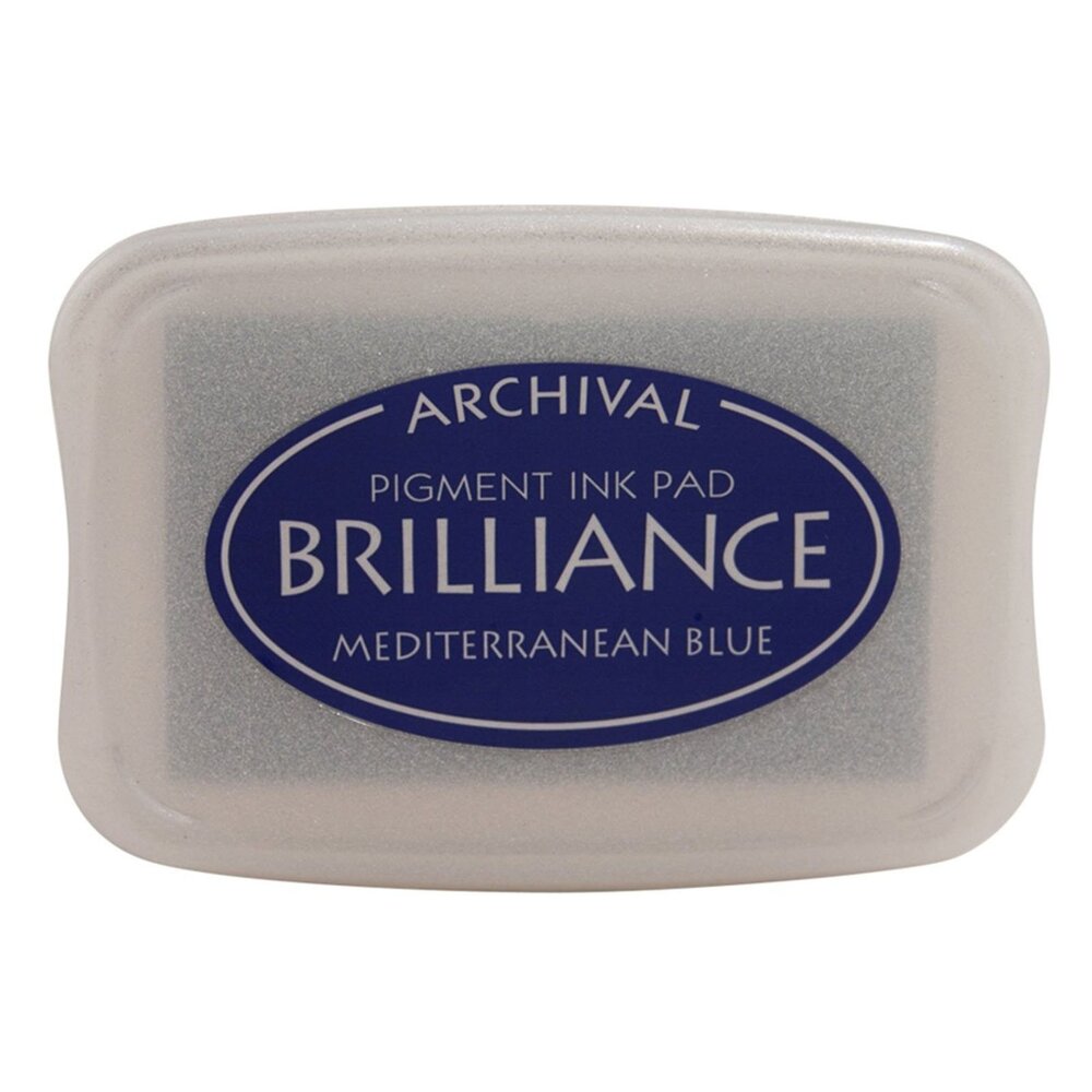 Brilliance Ink Pad Mediterranean Blue (BR1-18) - Craftlines B.V.