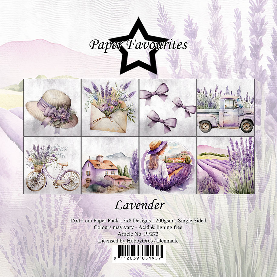 Lavender 6x6 Inch Paper Pack (PF273) - Craftlines B.V.