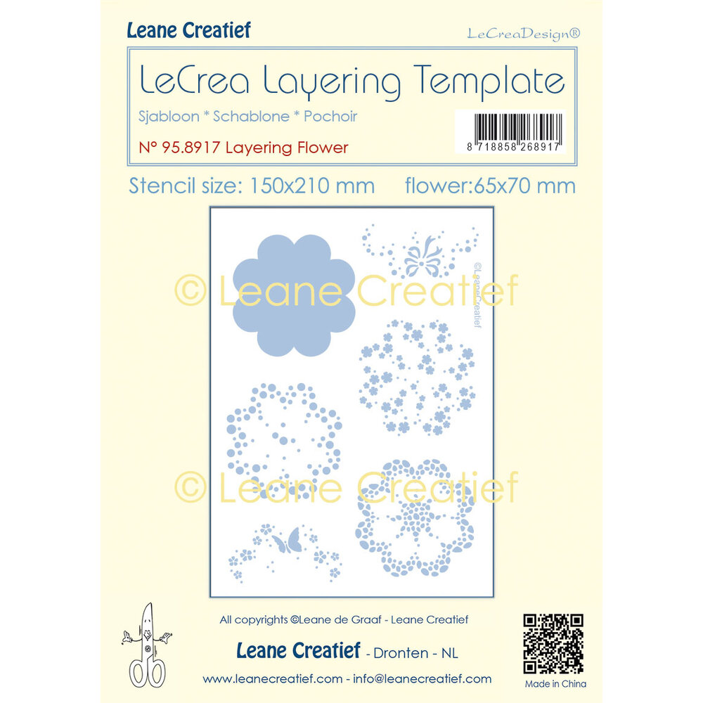 Flower A5 LeCreaDesign Layering Template (95.8917) - Craftlines B.V.