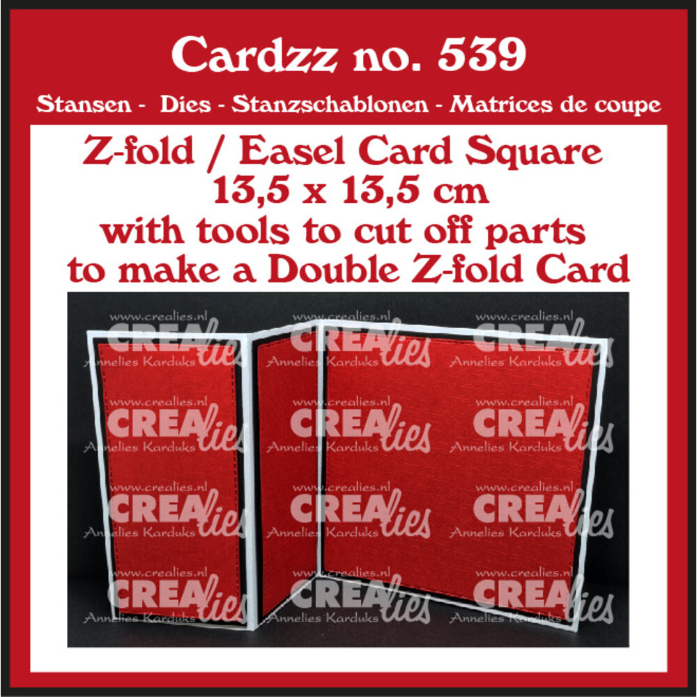 Cardzz Stansen No.539 (Double) Z-fold / Easel Card Square 13,5x13,5 cm ...