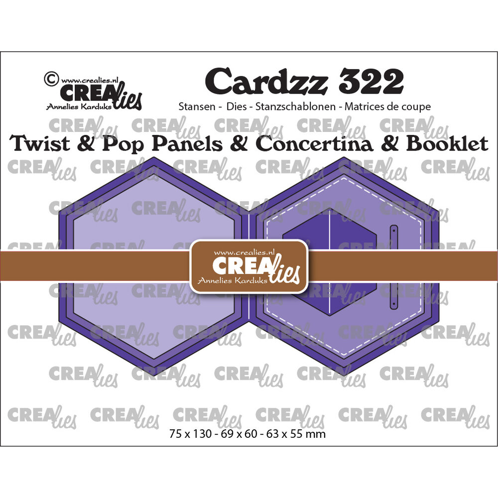 Cardzz Dies No. 322 Twist & Pop Panels & Concertina & Booklet Hexagon ...