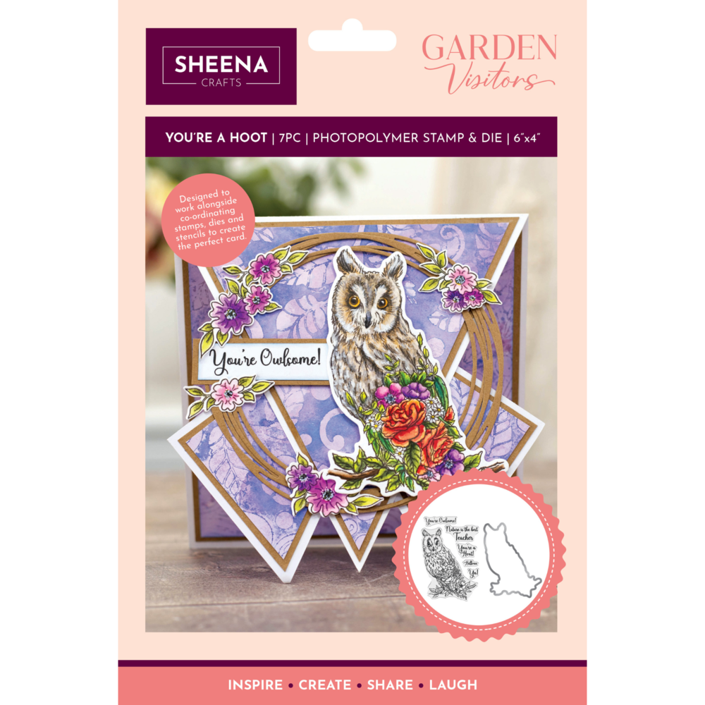 Garden Visitors Stamp & Die You're a Hoot (SD-GV-STD-YOHO) - Craftlines ...