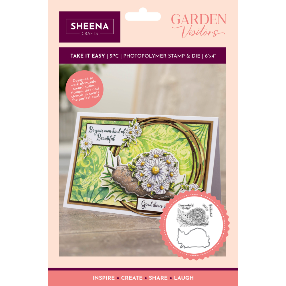Garden Visitors Stamp & Die Take It Easy (SD-GV-STD-TAEA) - Craftlines B.V.