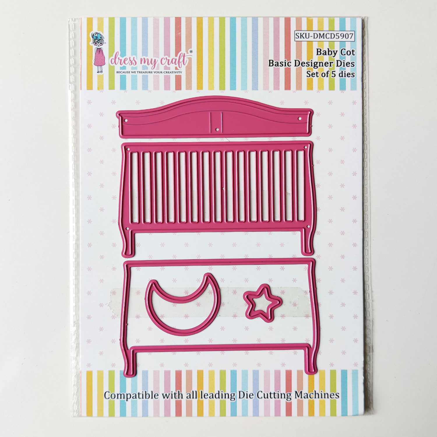 Cutting Die Basic Designer Baby Cot (DMCD5907) - Craftlines B.V.