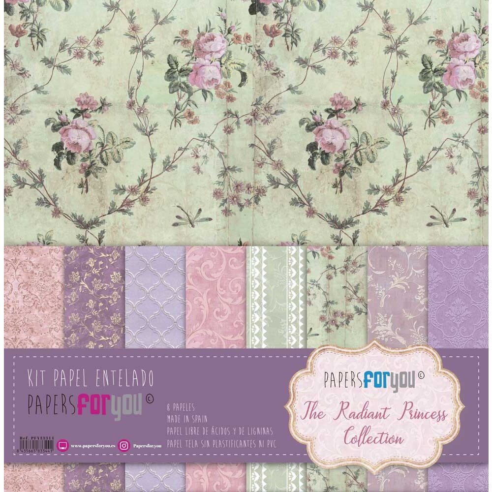 The Radiant Princess Canvas Scrap Pack (8pcs) (PFY-13344) - Craftlines B.V.