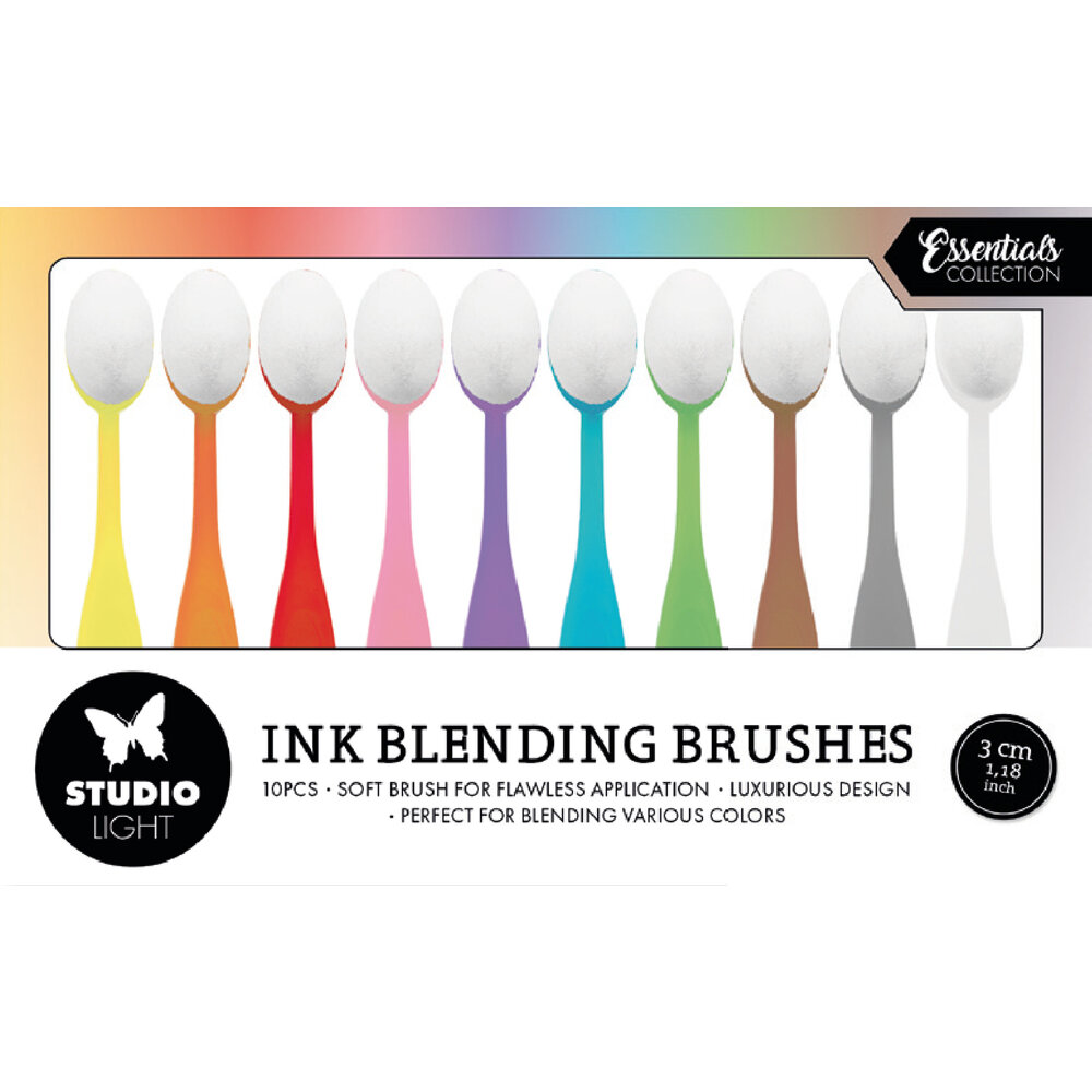 Ink Blending Brushes Soft 3cm (10pcs) (SL-ES-BBRU08) - Craftlines B.V.