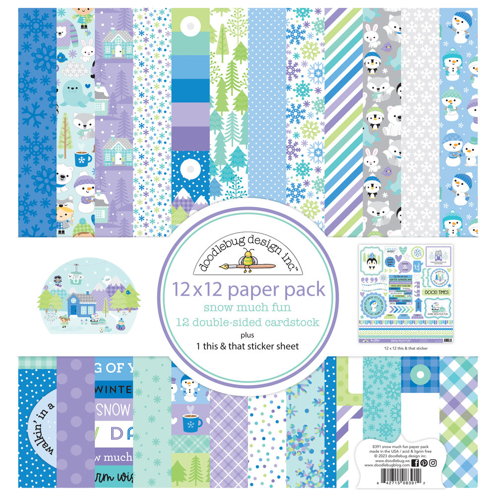 Snow Much Fun 12x12 Inch Paper Pack (8391) - Craftlines B.V.