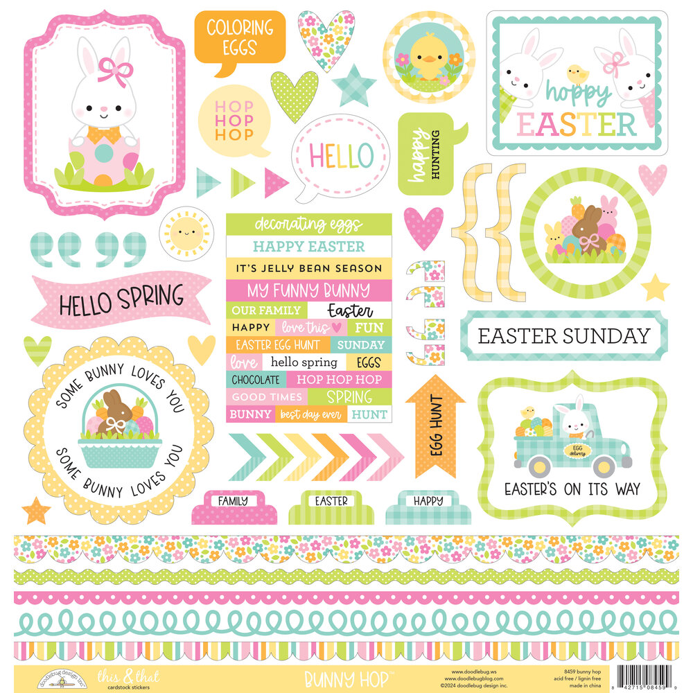 Bunny Hop This & That Stickers (8459) - Craftlines B.V.