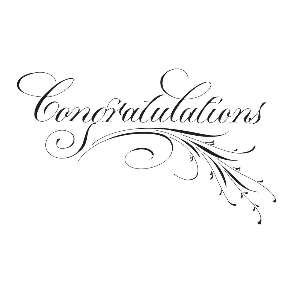 Copperplate Congratulations Press Plate (BP-099) - Craftlines B.V.