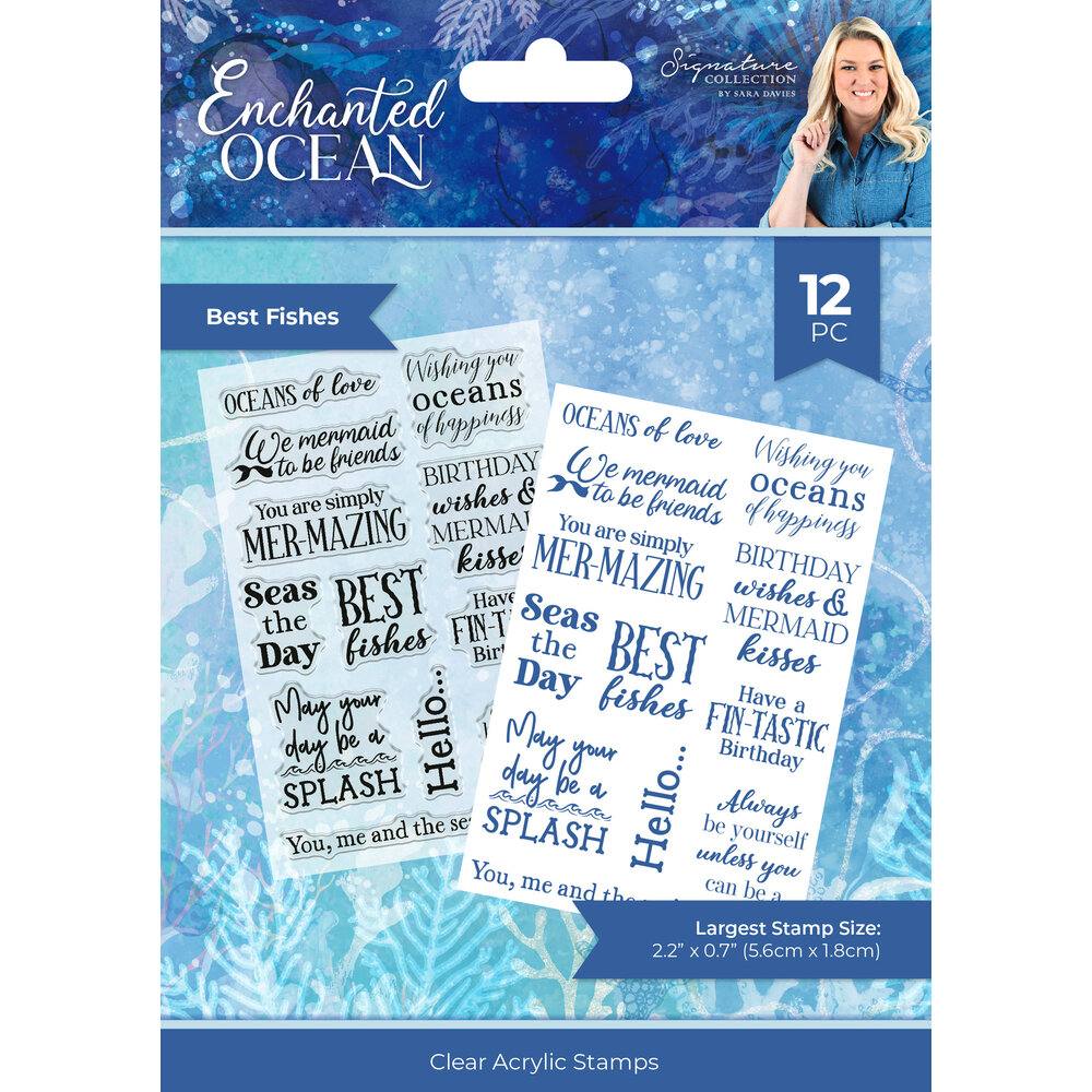 Enchanted Ocean Clear Stamp Best Fishes (S-EO-CA-ST-BEFI) - Craftlines B.V.