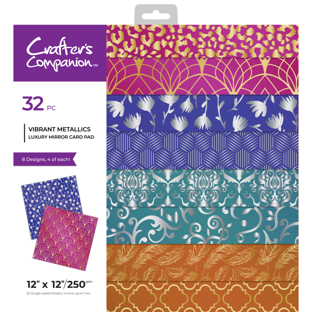 Luxury Mirror Card Pad 12x12 Inch Vibrant Metallics (CC-LMC12-VIME ...