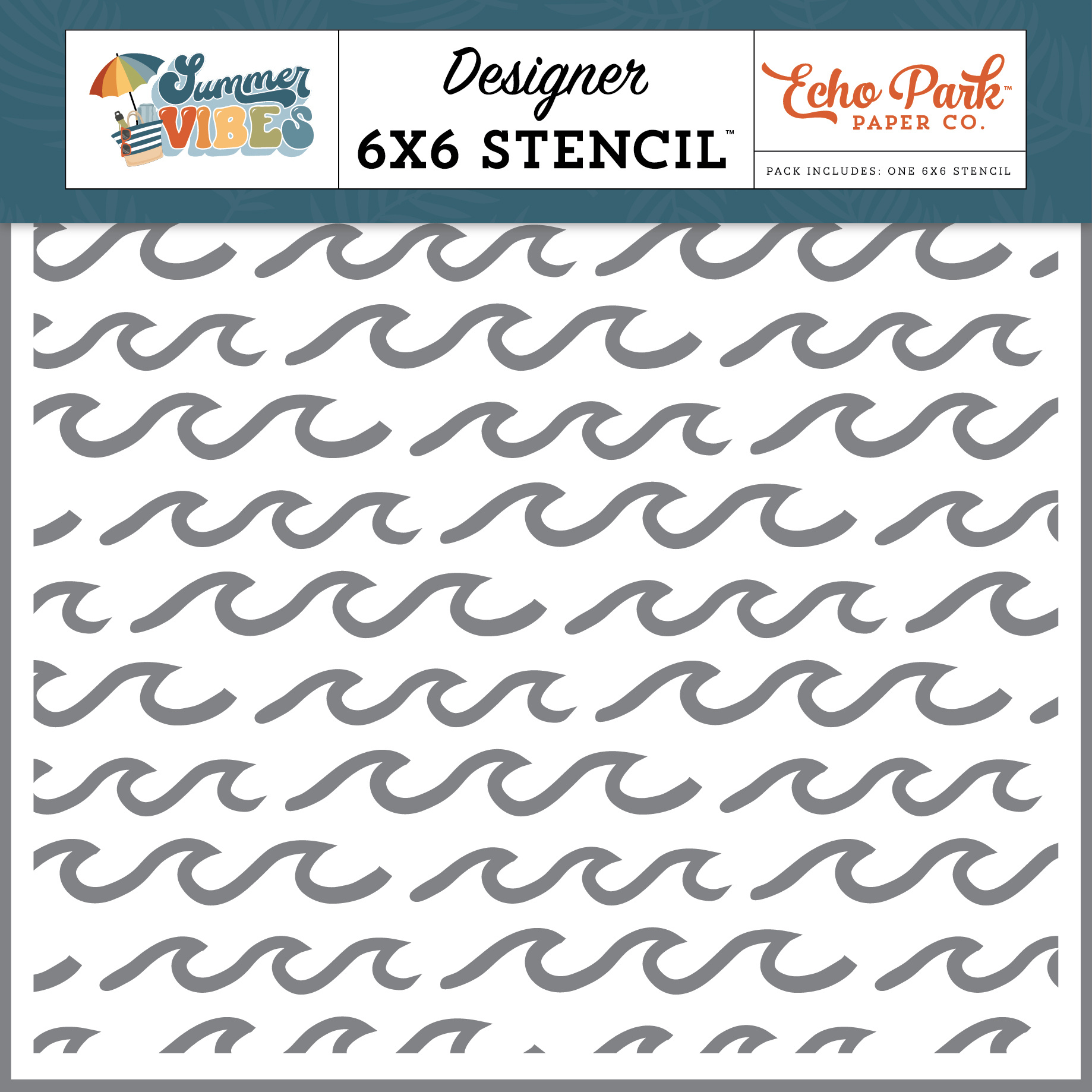 Summer Waves Stencil (SV365034) - Craftlines B.V.