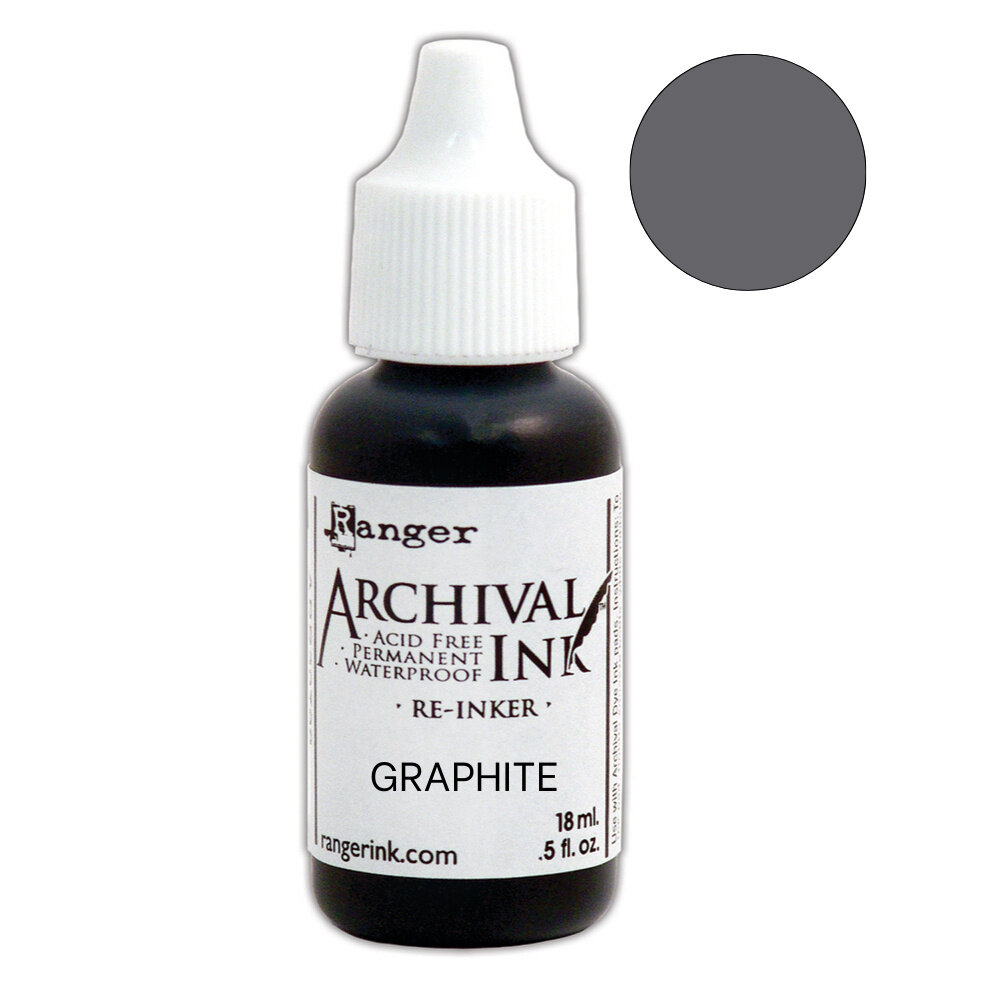 Ranger Archival Ink Re-Inkers Graphite 5 fl oz (ARR85423) - Craftlines B.V.