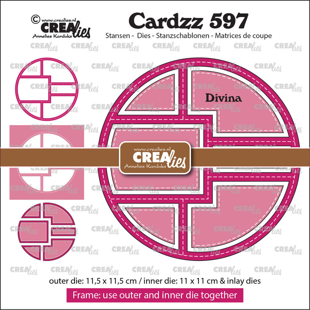Cardzz Dies No. 597 Frame & Inlays Divina (CLCZ597) - Craftlines B.V.
