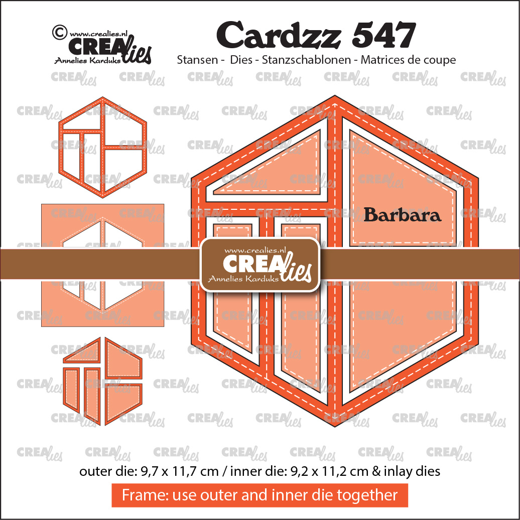Cardzz Dies No. 547 Frame & Inlays Barbara (CLCZ547) - Craftlines B.V.