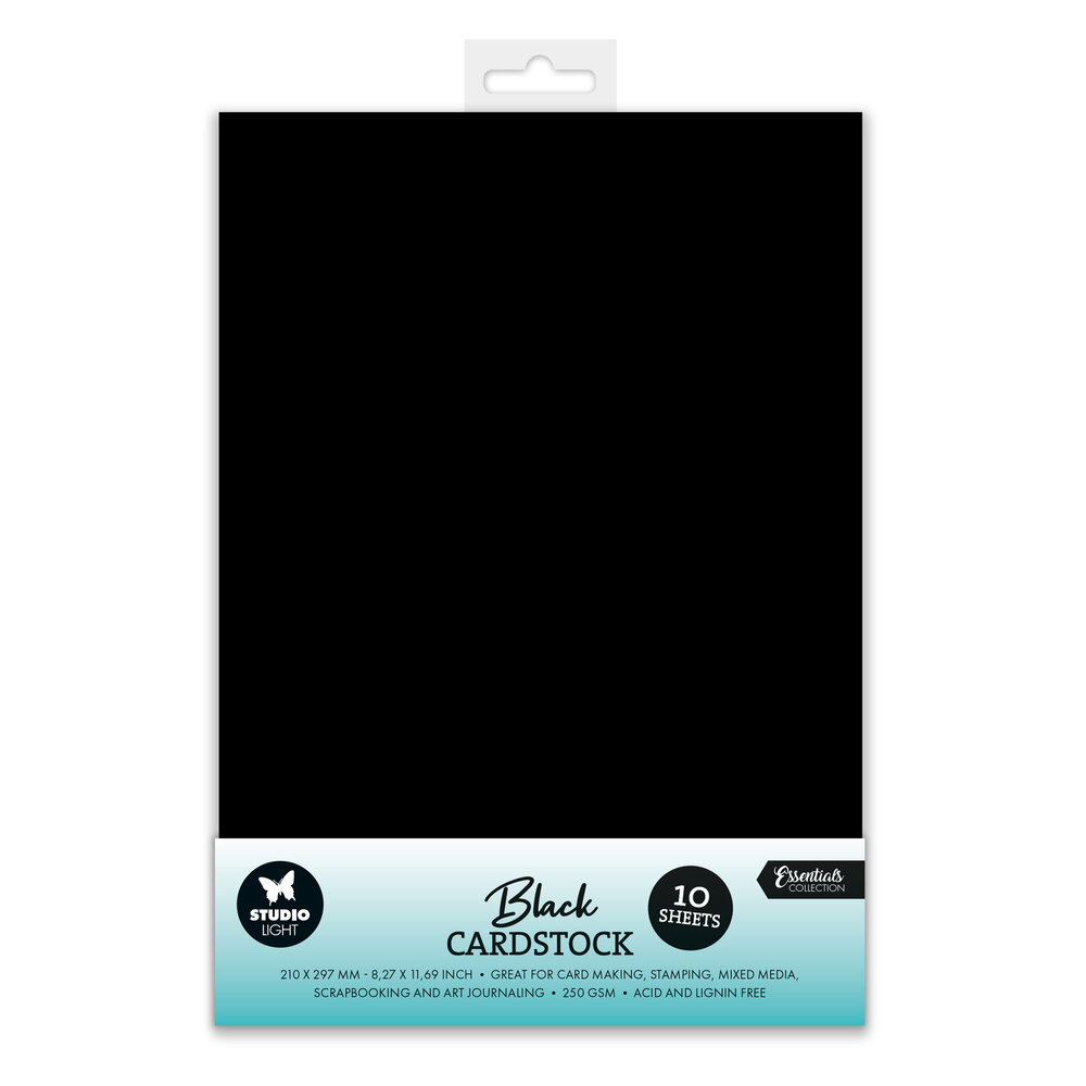 Cardstock A4 250 GSM Black (10pcs) (SL-CO-PS41) - Craftlines B.V.