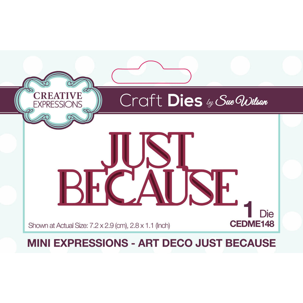 Sue Wilson Craft Die Mini Expressions Art Deco Just Because (CEDME148 ...