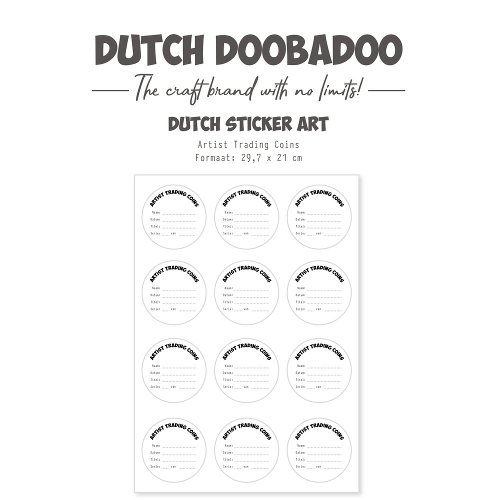 Dutch Sticker Art A4 Artist Trading Coins (491.200.031) - Craftlines B.V.