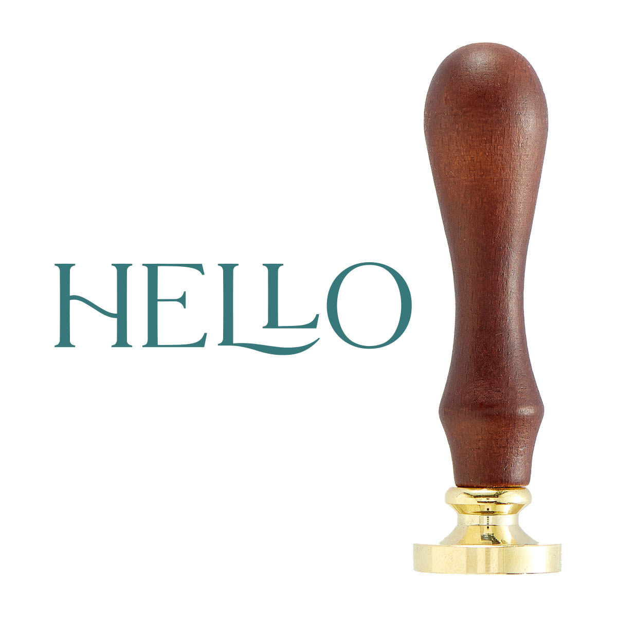 Oval Hello Wax Seal Stamp (WS-121) - Craftlines B.V.