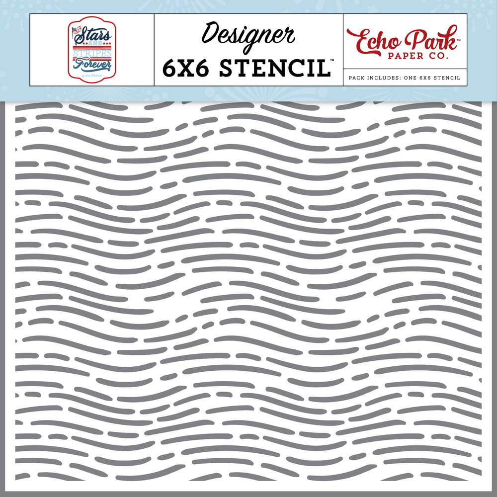 Waving Lines Stencil (SSF369034) - Craftlines B.V.
