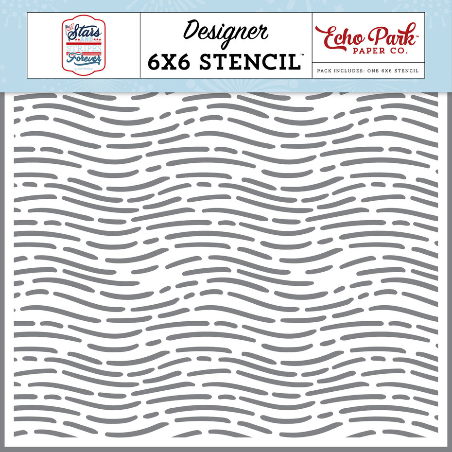 Waving Lines Stencil (SSF369034) - Craftlines B.V.