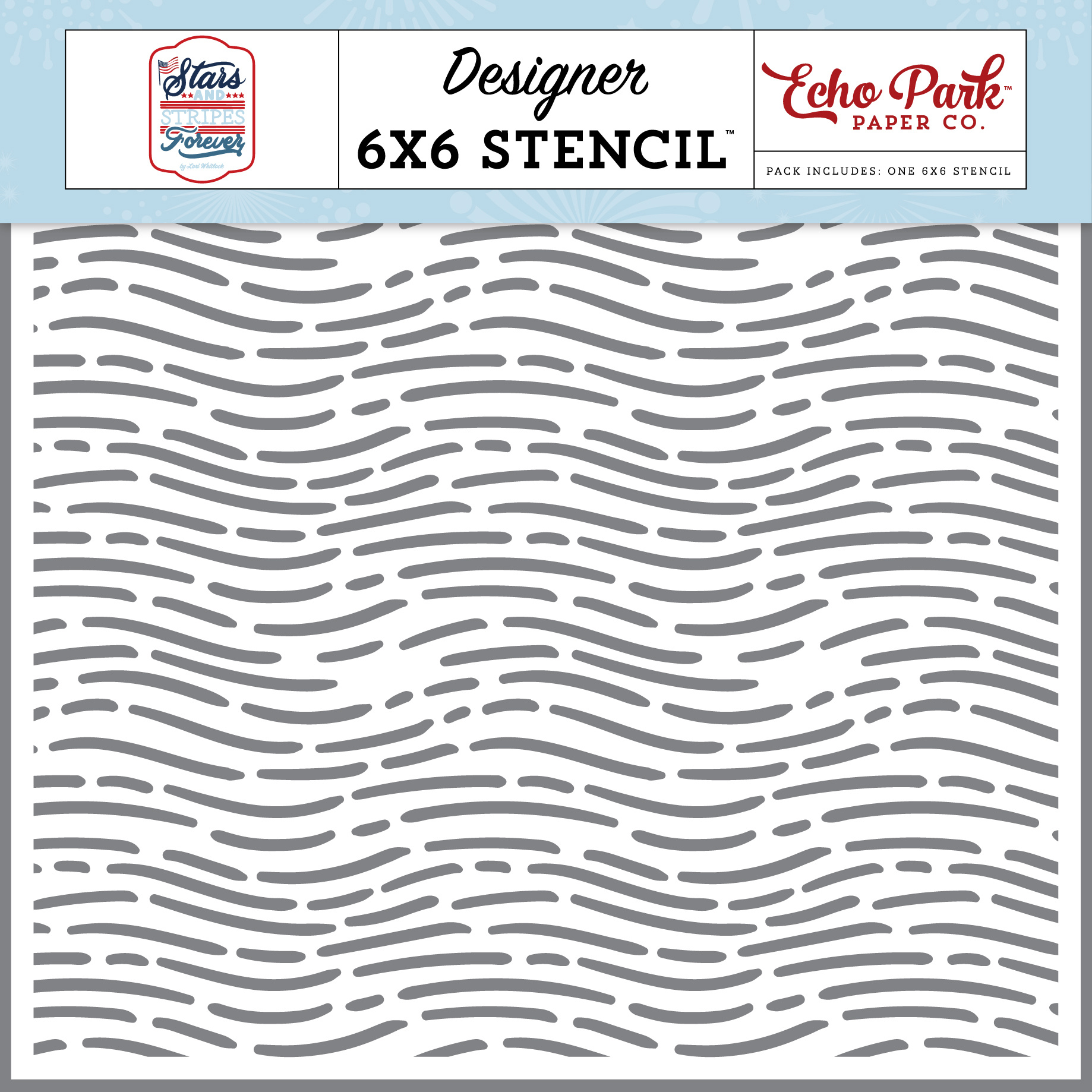 Waving Lines Stencil (SSF369034) - Craftlines B.V.