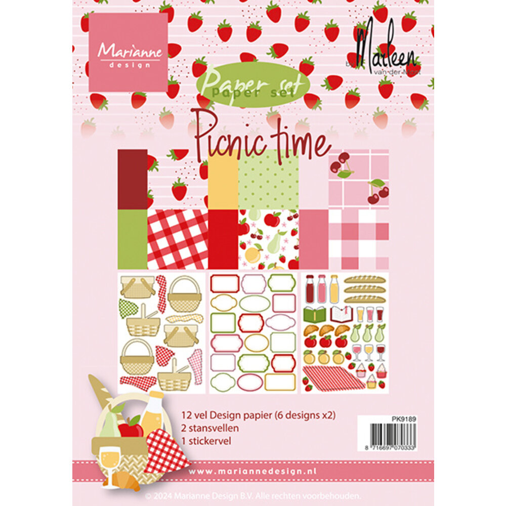 Pretty Papers Bloc A4 by Marleen Picnic Time (PK9189) - Craftlines B.V.