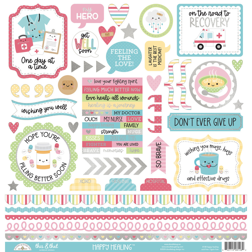 Happy Healing This & That Stickers (8148) - Craftlines B.V.