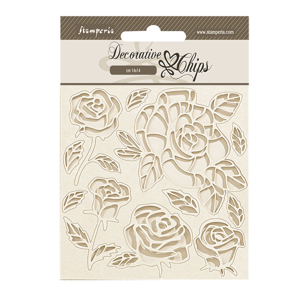 Shabby Rose Decorative Chips Roses (SCB219) - Craftlines B.V.