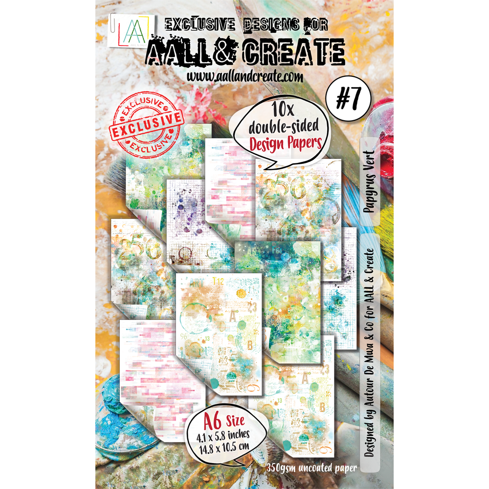 Design Paper Papyrus Vert A6 (AALL-PA-007) - Craftlines B.V.
