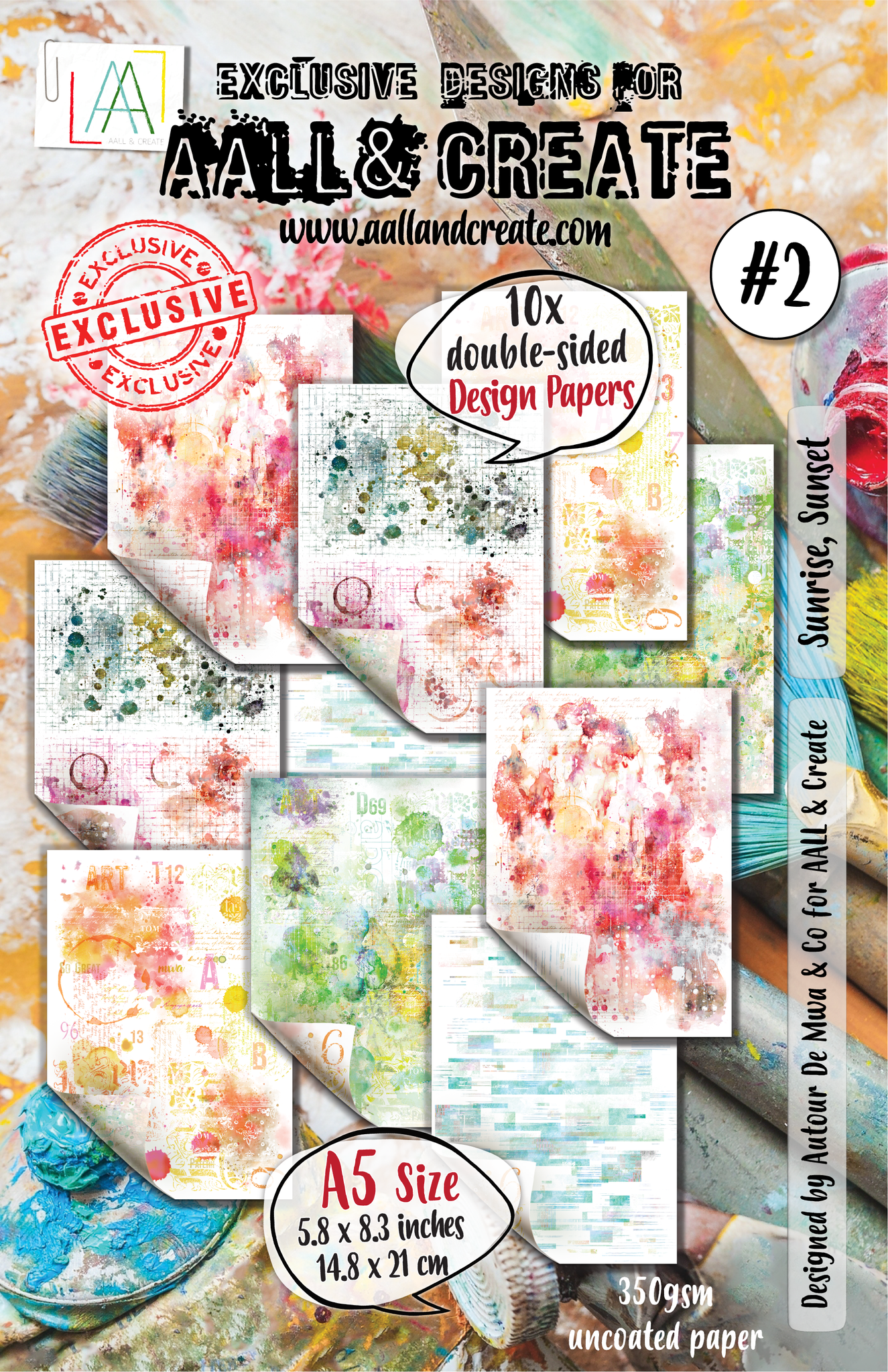Design Paper Sunrise, Sunset A5 (AALL-PA-002) - Craftlines B.V.