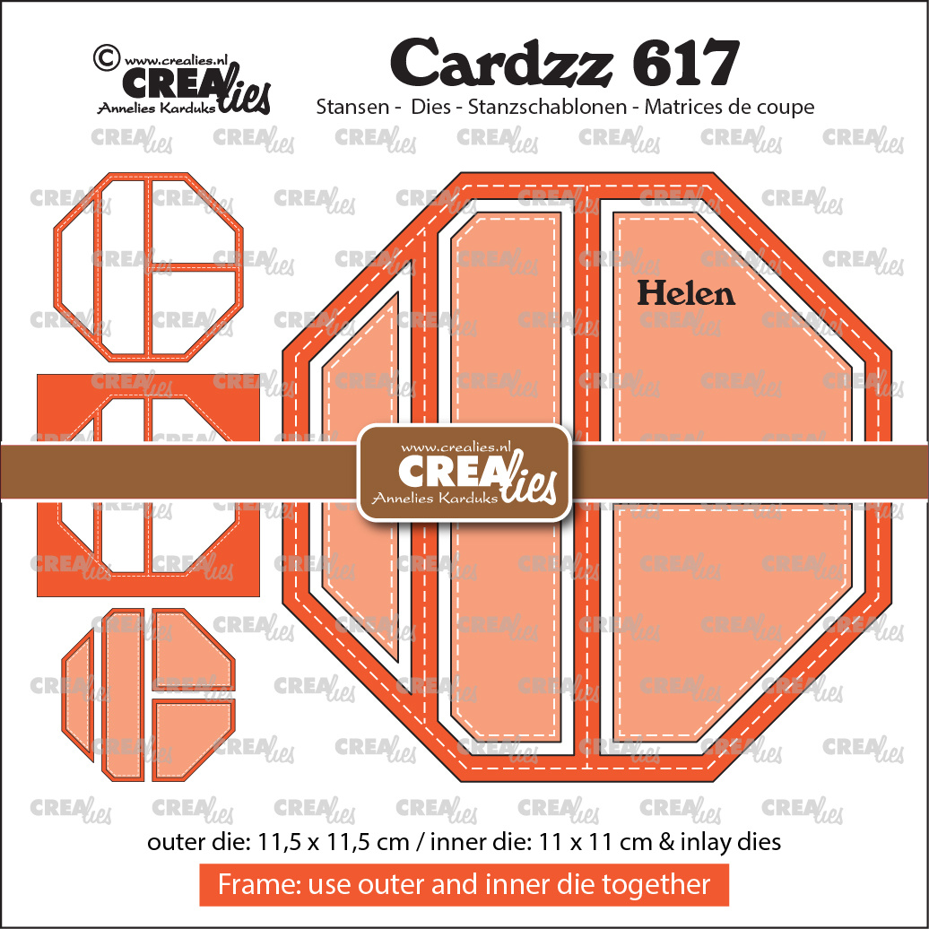 Cardzz Dies No. 617 Frame & Inlay Helen (CLCZ617) - Craftlines B.V.