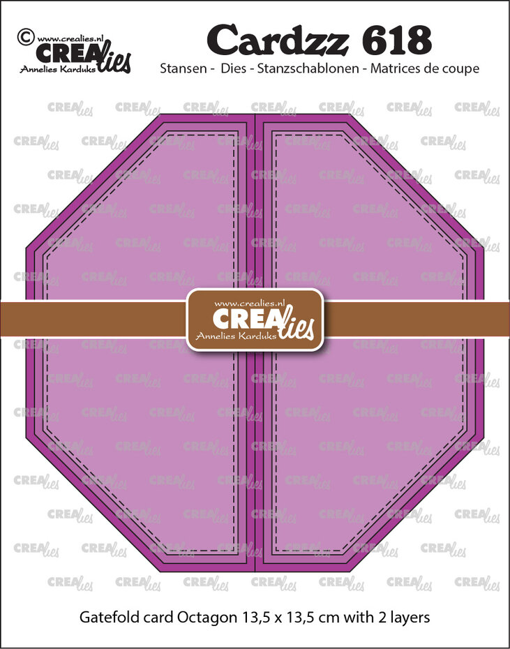 Cardzz Dies No. 618 Gatefold Card Octagon (CLCZ618) - Craftlines B.V.