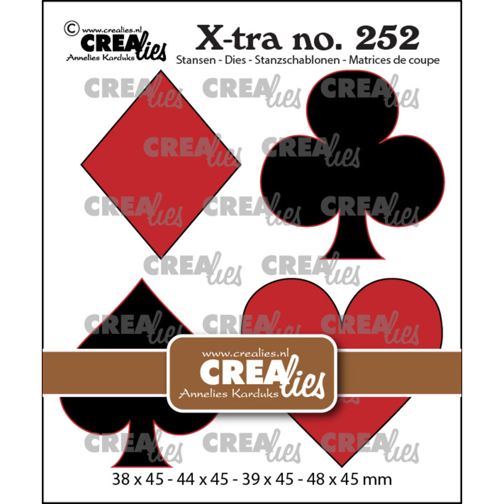 X-tra Dies No. 252 Playing Cards Symbols (CLXtra252) - Craftlines B.V.