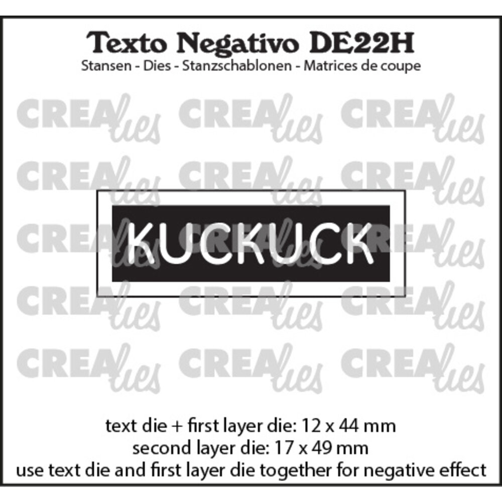 Texto Negativo Stansen German No. 22H Kuckuck (DE22H) - Craftlines B.V.