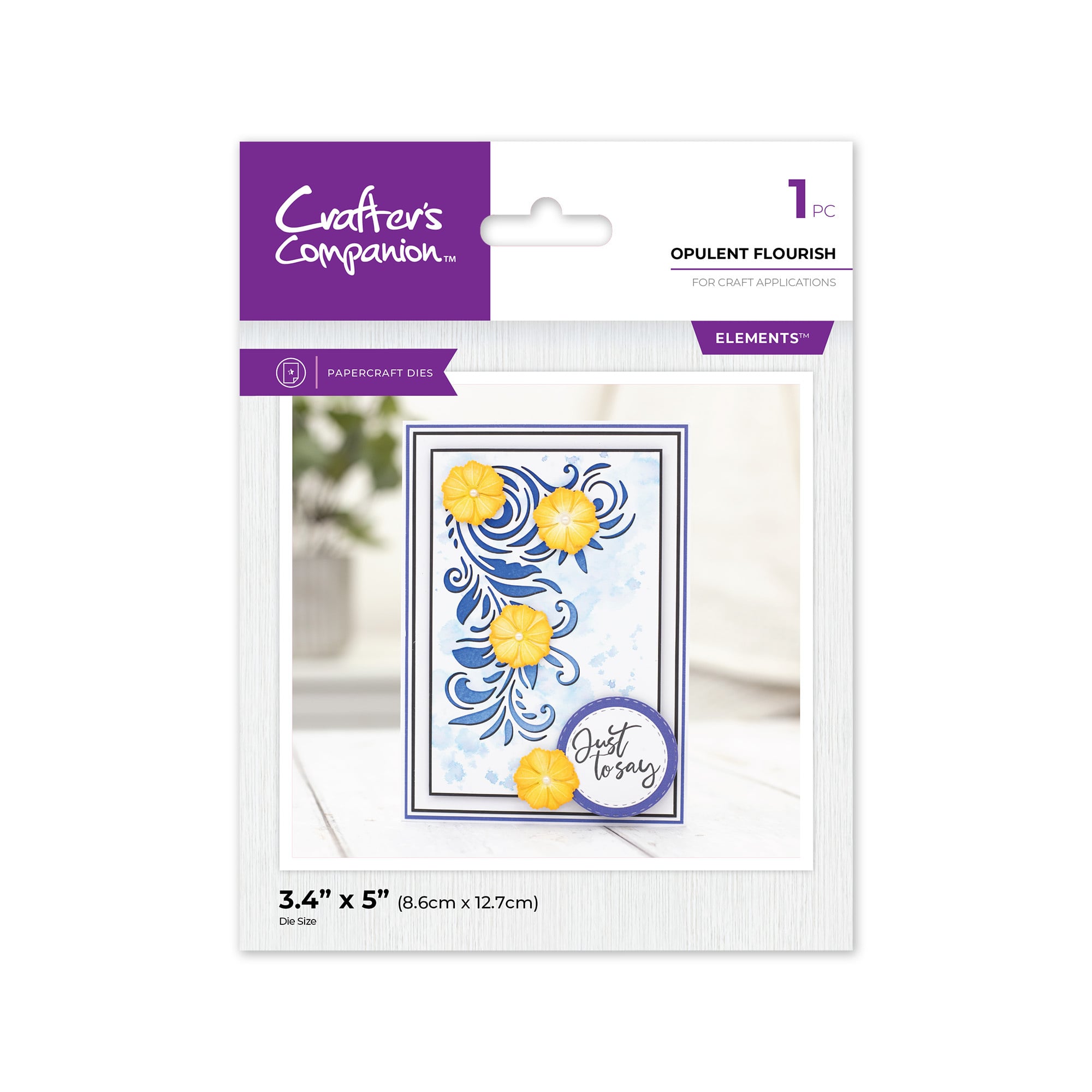 Large Flourish Corner Dies Opulent Flourish (CC-MD-ELE-OPUFL ...
