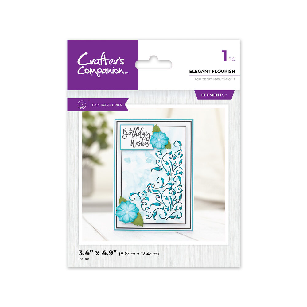 Large Flourish Corner Dies Elegant Flourish (CC-MD-ELE-ELEFL ...