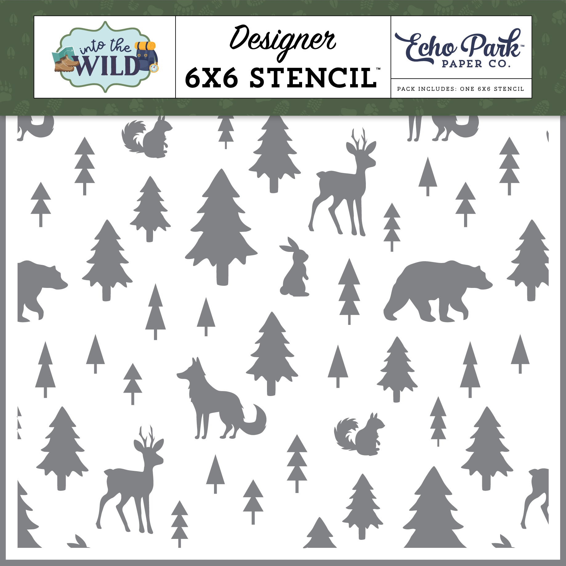Camping Creatures Stencil (ITW375033) - Craftlines B.V.
