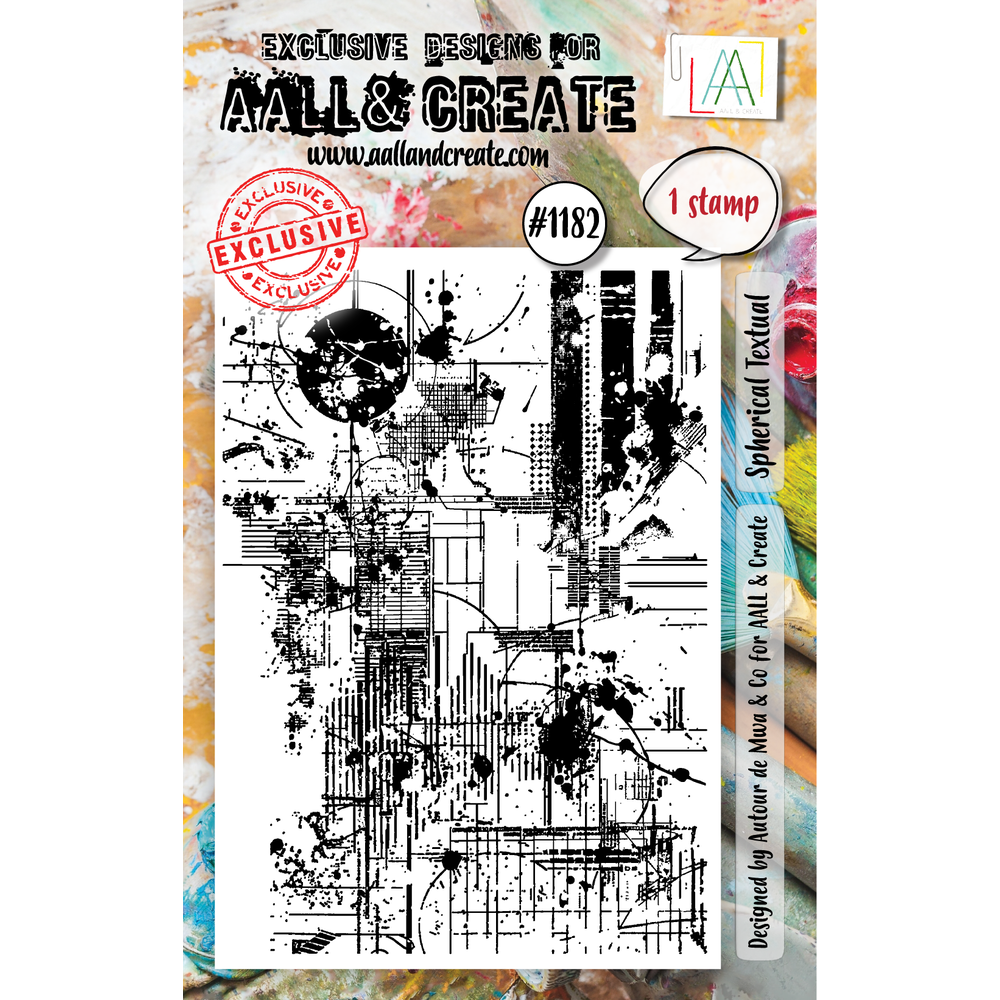 Stamp Set A7 Spherical Textual (AALL-TP-1182) - Craftlines B.V.