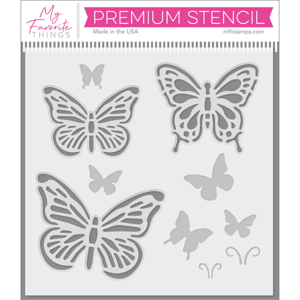 Flutterbys Stencil (ST-210) - Craftlines B.V.