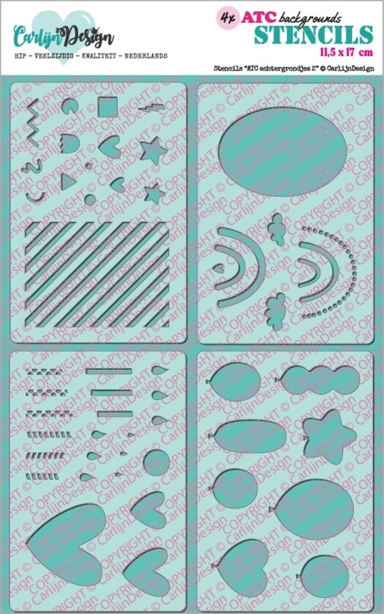 Stencils ATC Backgrounds 2 (CDSC-0032) - Craftlines B.V.