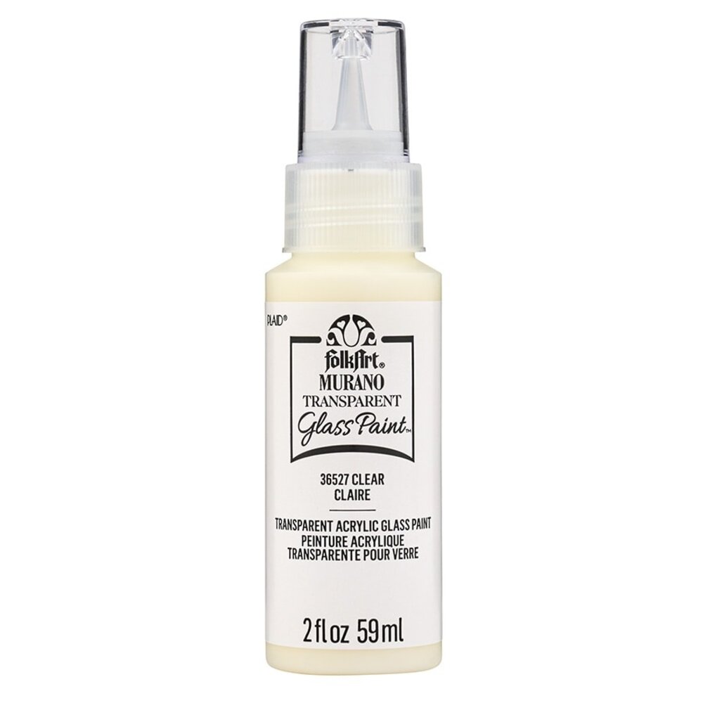 Folkart Murano Glass Paint Transparent Clear 2 fl oz (36527 ...