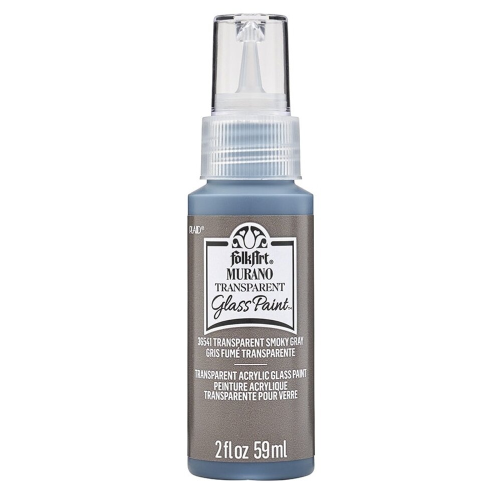 Folkart Murano Glass Paint Transparent Smokey Gray 2 fl oz (36541 ...