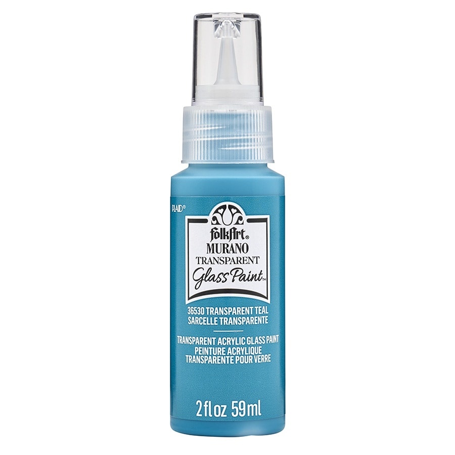 Folkart Murano Glass Paint Transparent Teal 2 fl oz (36530 ...