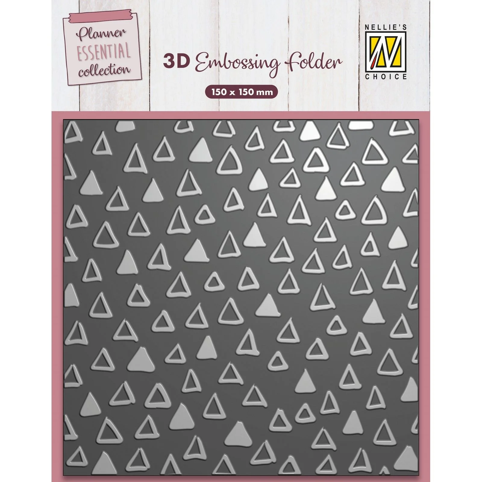 3D Embossing Folder Planner Essential Triangles (EF3D088) - Craftlines B.V.