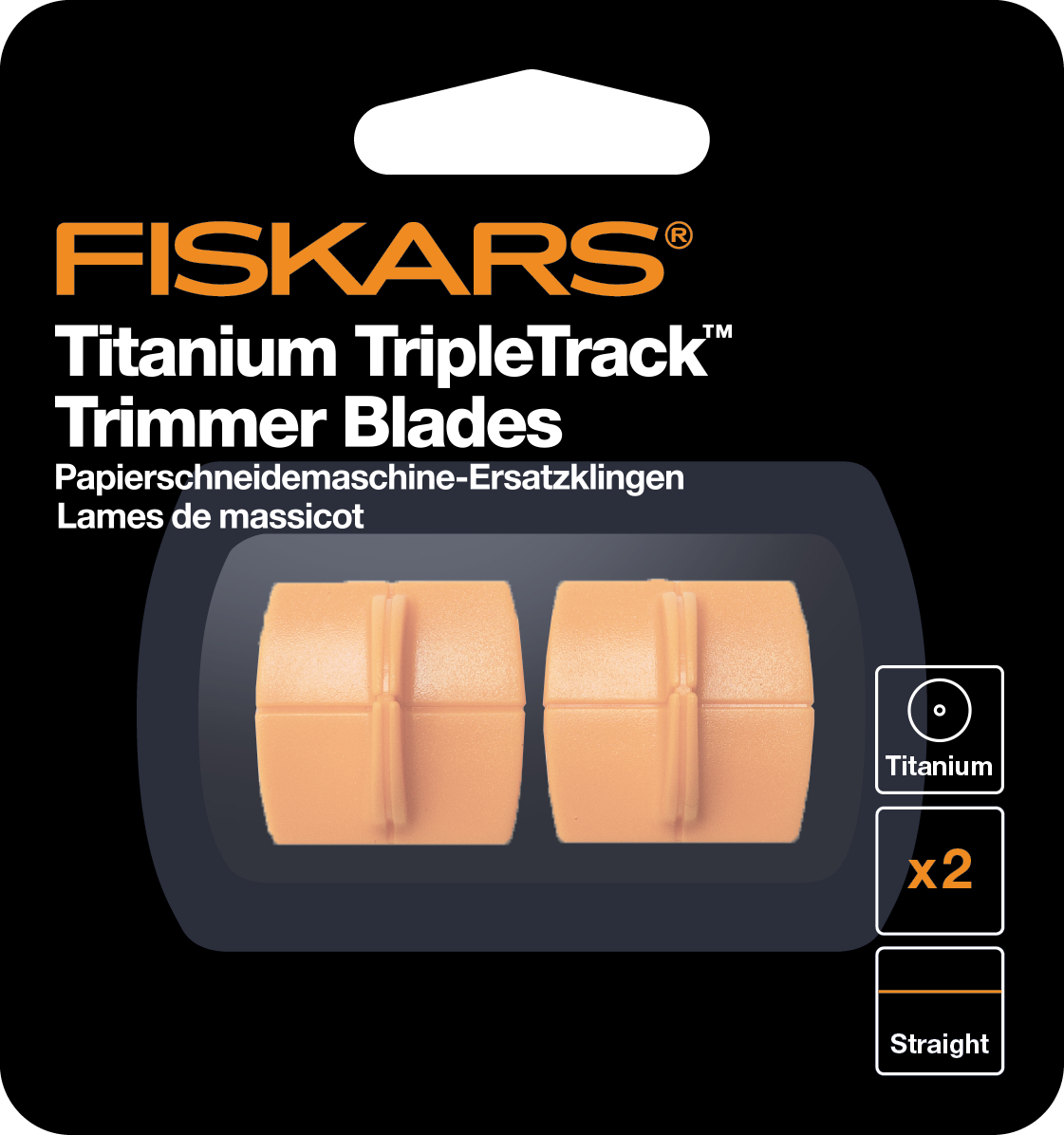 Paper Trimmer Blades TripleTrack Titanium Straight Cutting (2pcs ...
