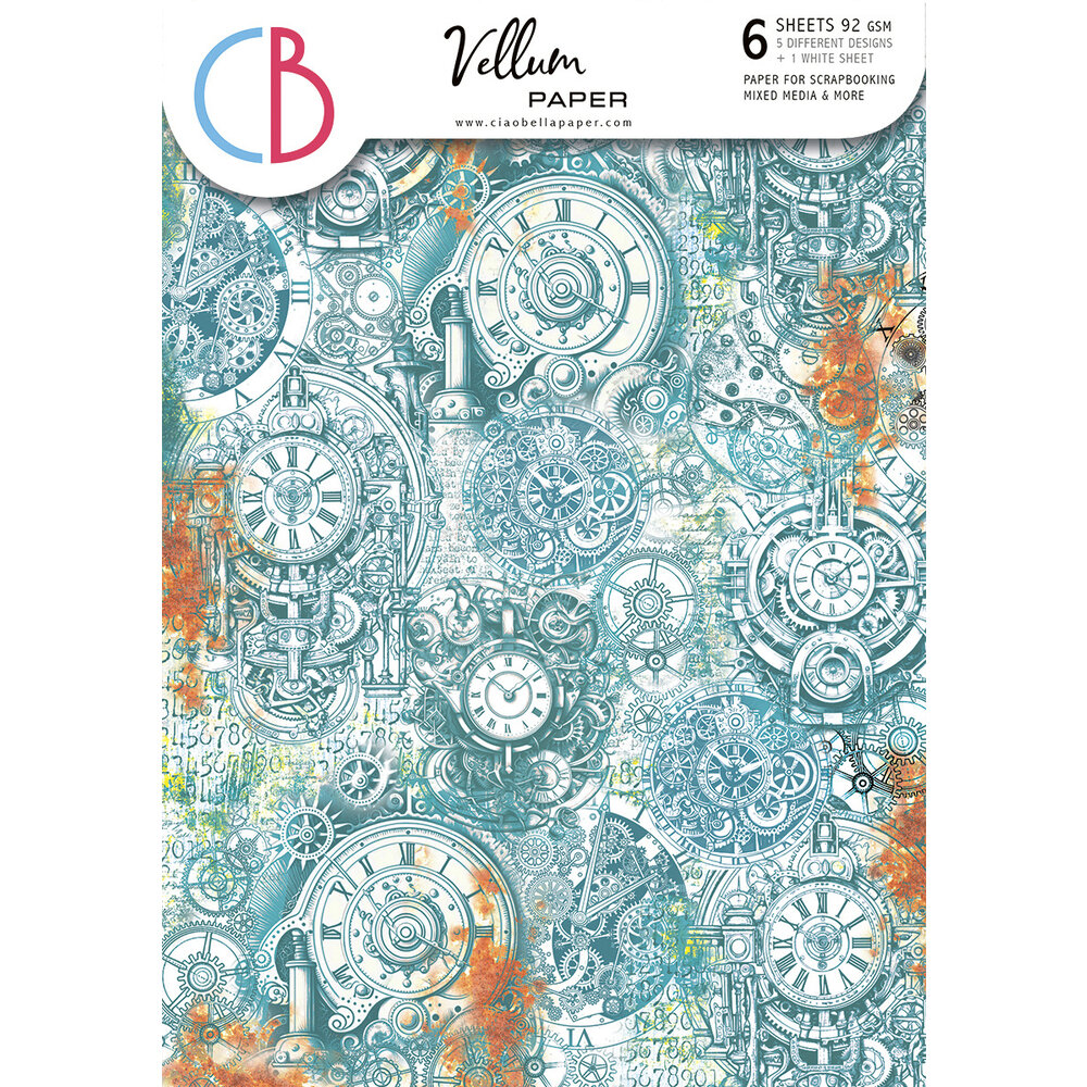 Coral Reef A4 Vellum Paper Patterns (6pcs) (CBV017) - Craftlines B.V.
