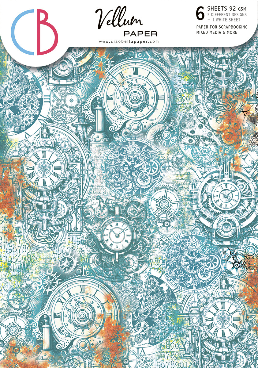 Coral Reef A4 Vellum Paper Patterns (6pcs) (CBV017) - Craftlines B.V.